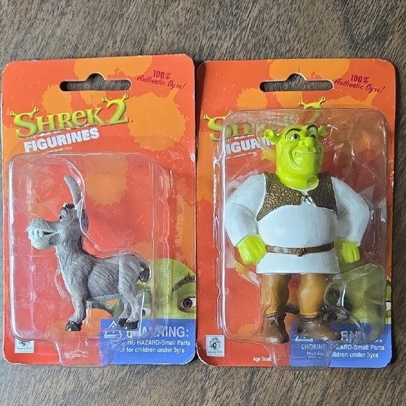 Dreamworks | Toys | Shrek 2 Figurines Set Shrek And Donkey | Poshmark